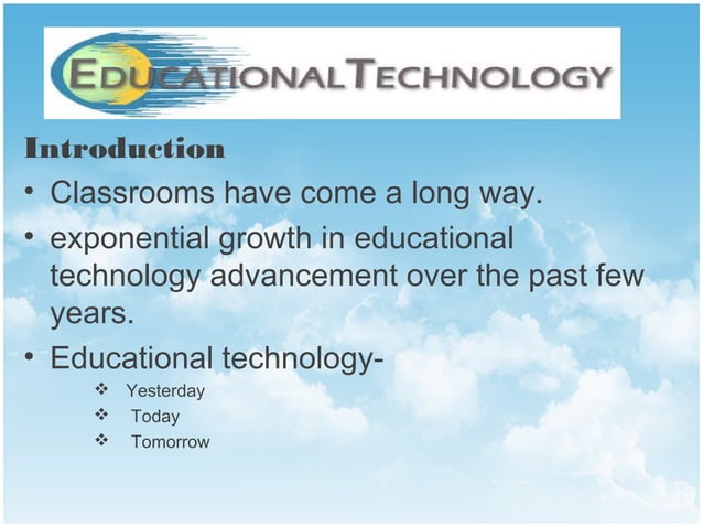 Evolution of educational technology | PPT | Computing | Technology ...
