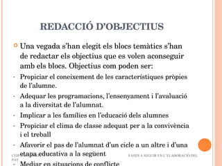 Elaboracio Del Pla D Accio Tutorial | PPT