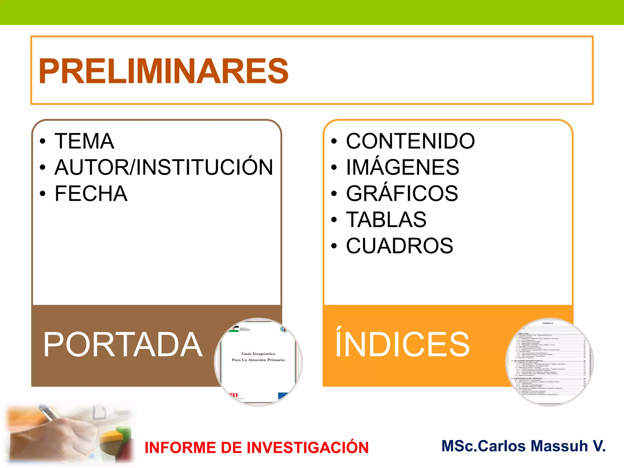 Elaboracion del informe de investigacion | PDF