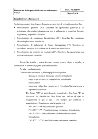 Elaboracion de los procedimientos normalizados de trabajo | PDF