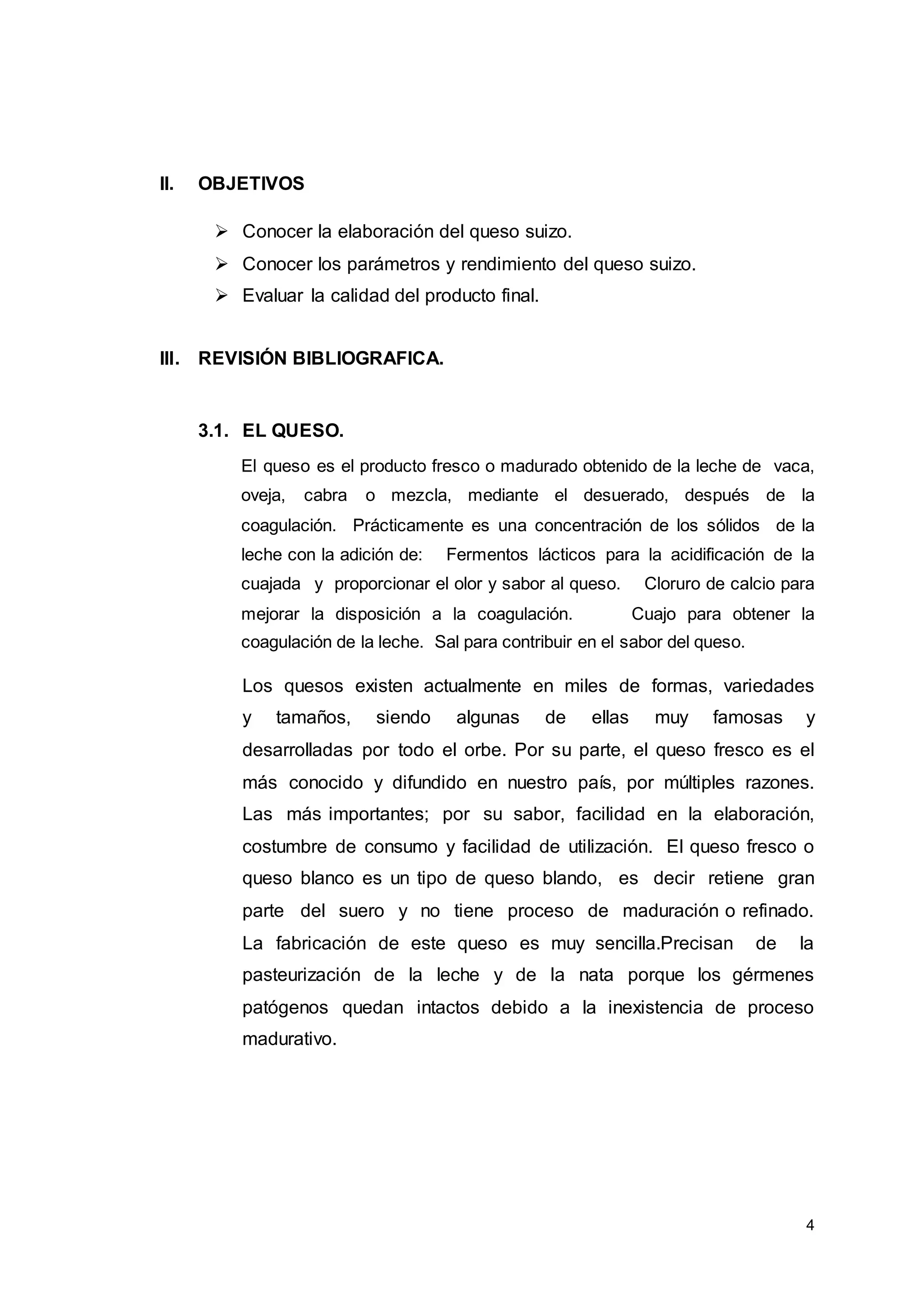 Elaboracion de queso suizo | DOCX