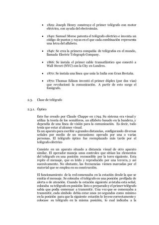 Contruccion de un telegrafo | DOCX