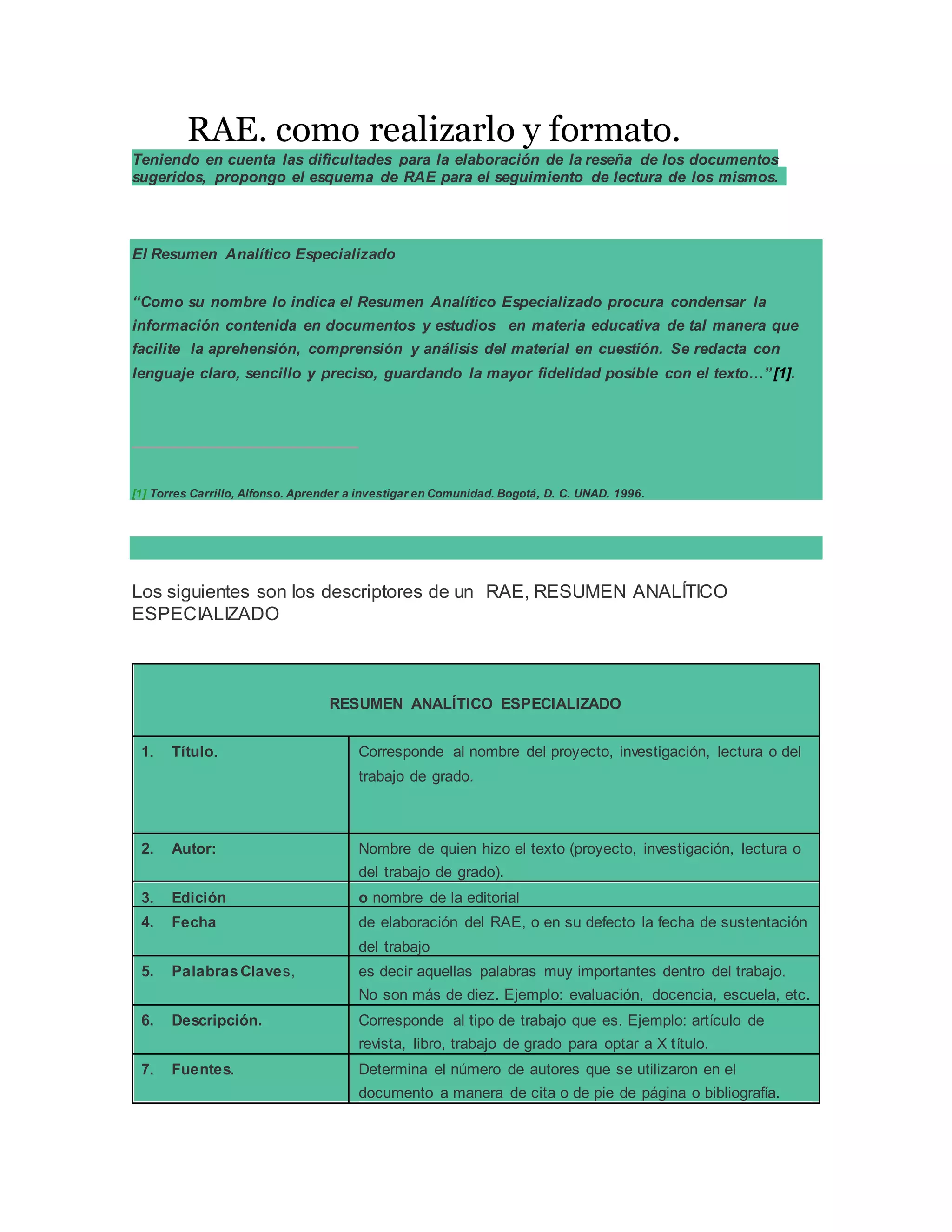 Elaboracion fichas rae ejemplo | DOCX