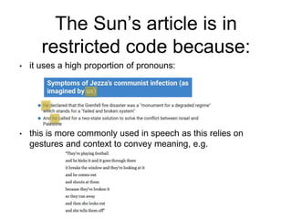 Elaborated and restricted codes | PPTX