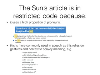 Elaborated and restricted codes | PPT