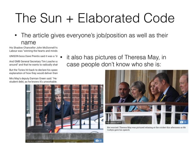 Elaborated and restricted codes | PPT