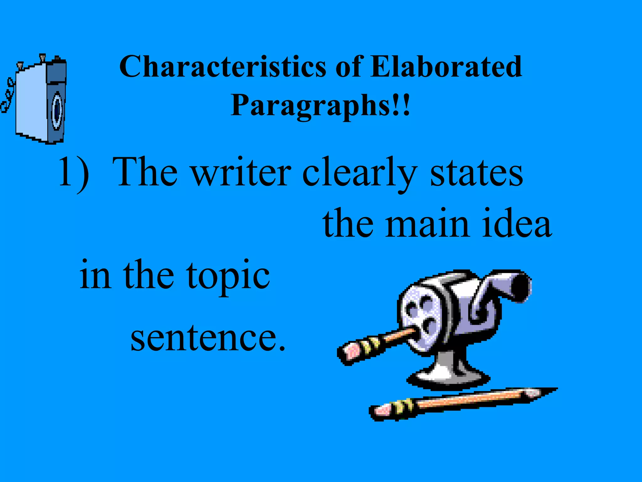 Elaborated paragraphs (language arts) | PPT