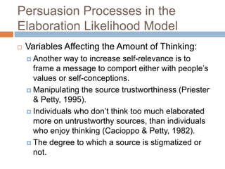 Elaboration likelihood model - a book chapter by Petty, Briniol and ...