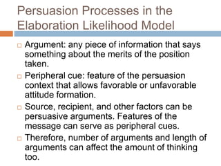 Elaboration likelihood model - a book chapter by Petty, Briniol and Priester | PPT