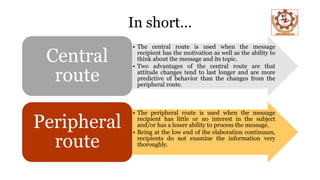 Elaboration likelihood model (ELM) | PPTX