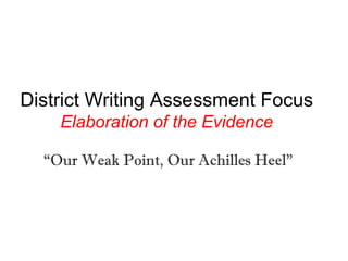 Elaboration of the evidence | PPT