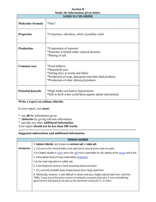 Elaborations for NaCI | PDF