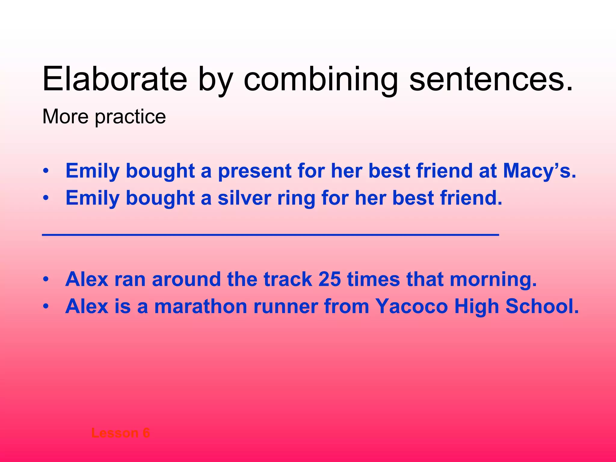 Elaboration within sentences and layering | PPSX