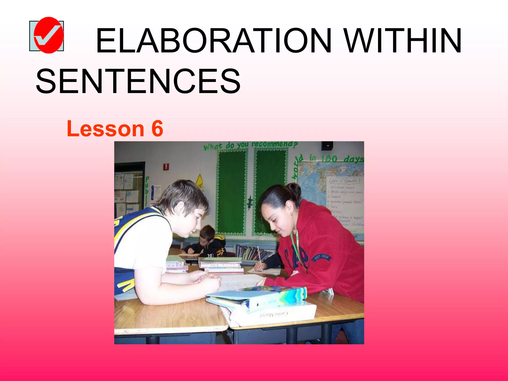 Elaboration within sentences and layering | PPSX