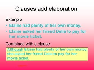 Elaboration within sentences and layering | PPT