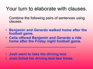 Elaboration within sentences and layering | PPT