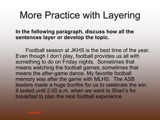 Elaboration within sentences and layering | PPSX