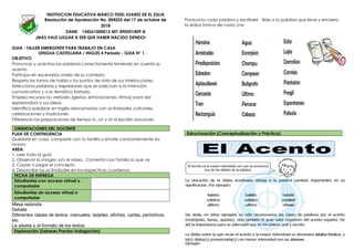 el acento.pdf CON EJEMPLOS Y ACTIVIDADES LÚDICAS | PDF
