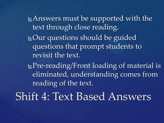 ELA Common Core Shifts | PPTX