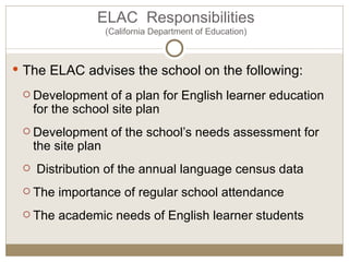 ELAC Overview - SRVUSD and LO | PPT