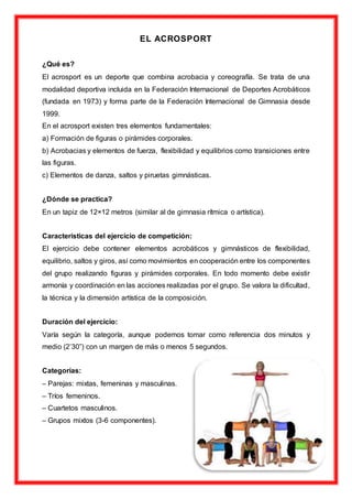 El acrosport | DOCX
