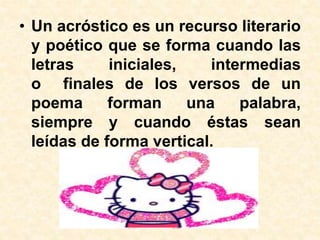 El acrostico | PPTX