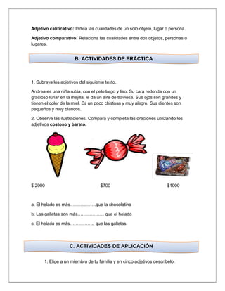 El adjetivo | DOCX
