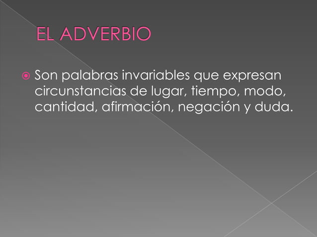 El adverbio. | PPT