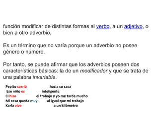 El adverbio | PPTX