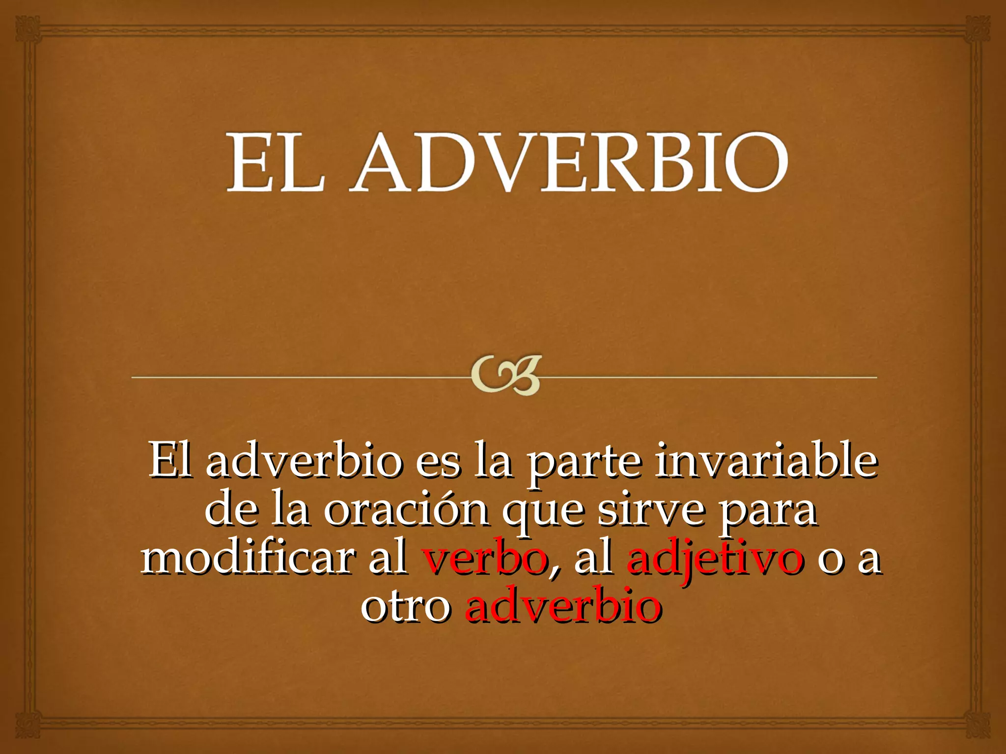 El adverbio | PPT