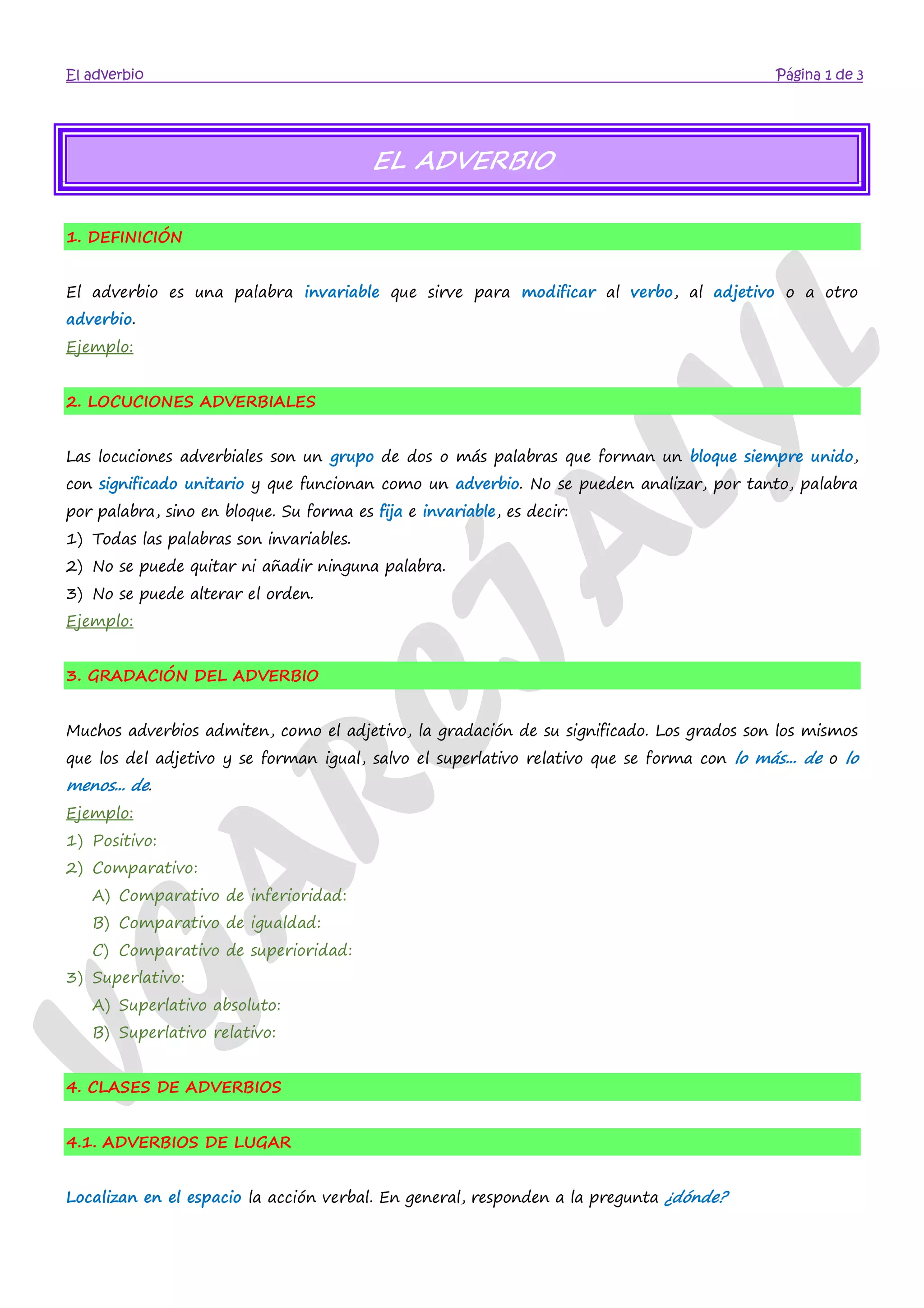 El adverbio-ESO | PDF