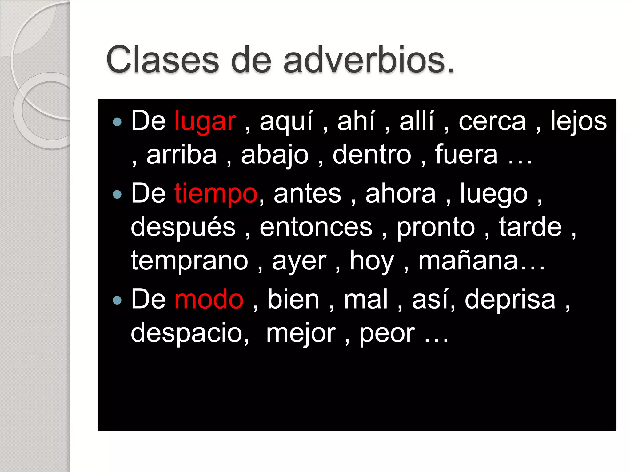 El adverbio (2) | PPT