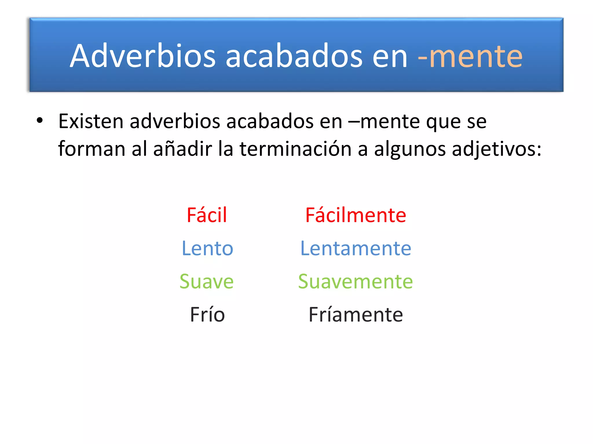 El adverbio | PPT | Descarga Gratuita