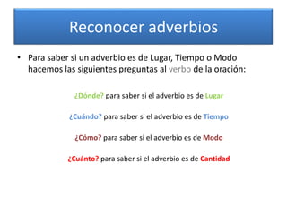El adverbio | PPSX