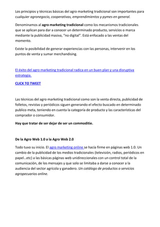 El Agro Marketing Digital en Agricultura y Ganadería | PDF