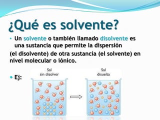 El Agua como Solvente Universal | PPTX