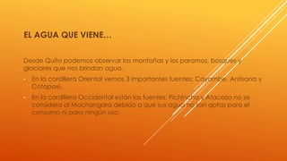 El agua para quito | PPTX
