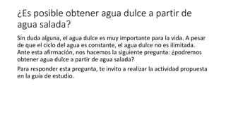 El agua quinto basico | PDF