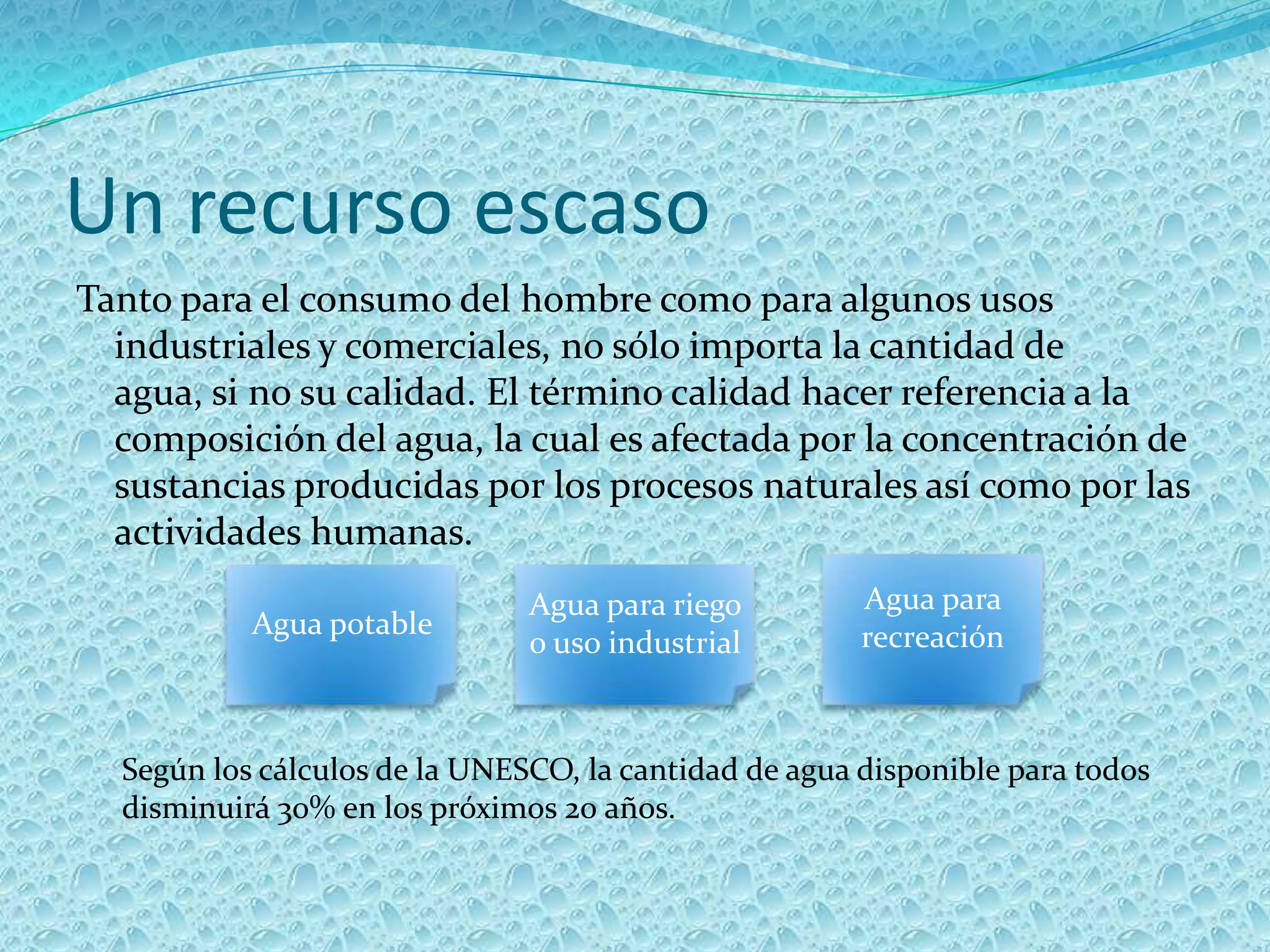 El agua y su importancia | PPTX
