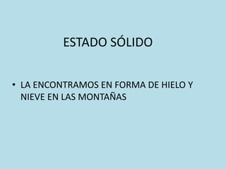 El agua y sus estados | PPTX
