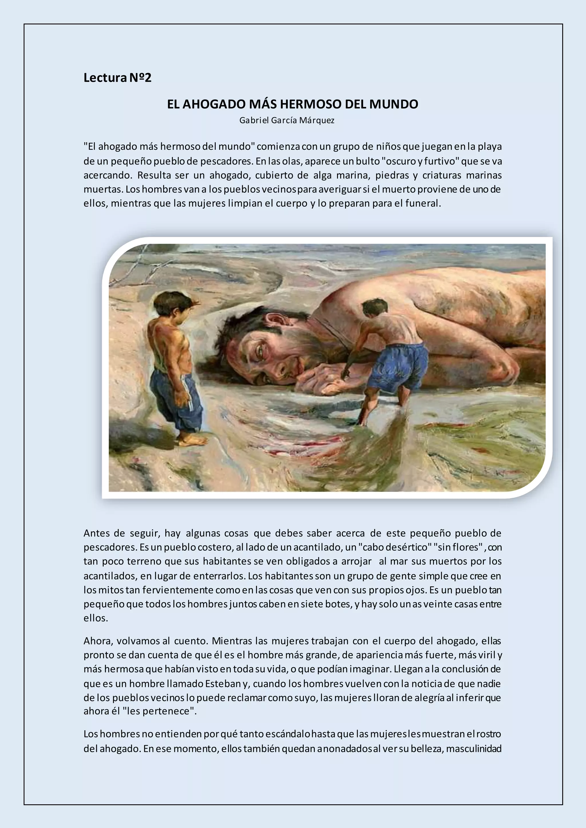 El ahogado mas hermoso del mundo | PDF