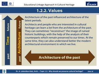 Elaich module 1 topic 1.2 - Why should we preserve cultural heritage? | PPT