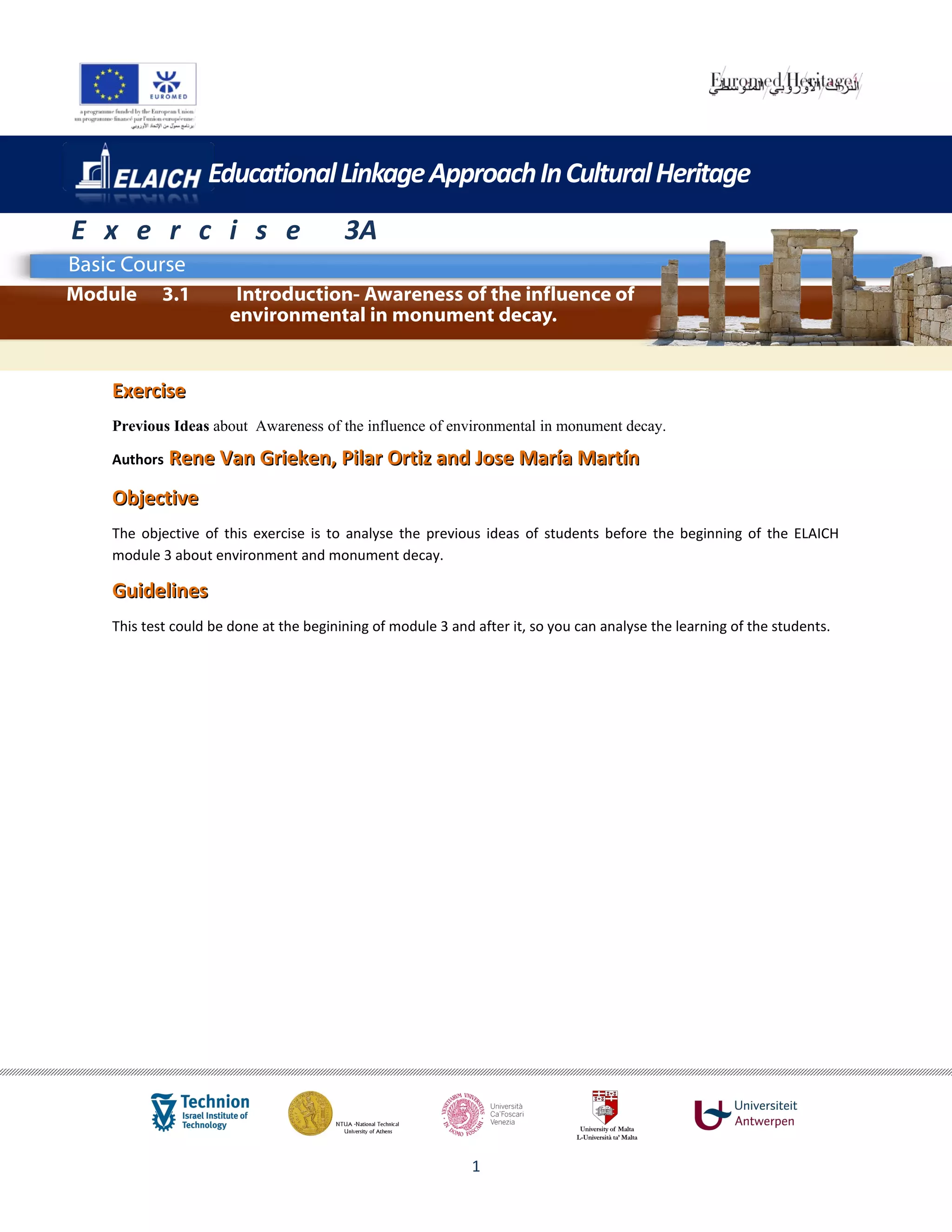 Elaich module 3 topic 3.1 - initial test | PDF