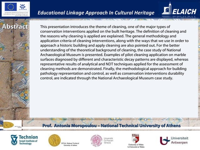 Elaich module 4 topic 4.6 - Criteria and methodology for cleaning - pilot applications and case ...