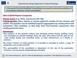 Elaich module 4 topic 4.7 - Criteria and methodology for consolidation - pilot applications and ...