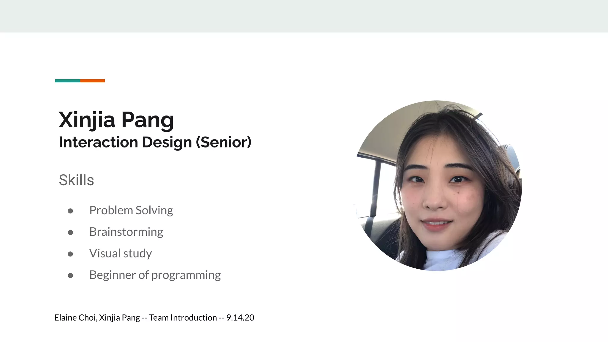 Nüno: Team Introduction - Elaine Choi + Xinjia Pang | PPT