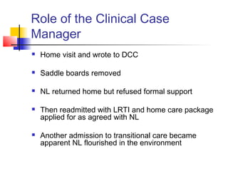 Role of the Clinical Case Manager for Older Persons | PPT