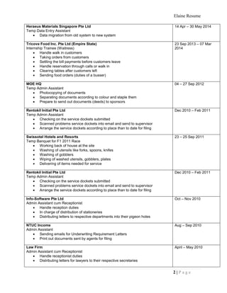 Elaine's Resume 2016 | PDF