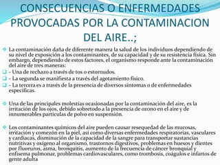 La contaminación del aire | PPTX