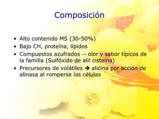 EL AJO CARACTERISTICAS FENOLOGICA Y MORFOLOGICAS.ppt